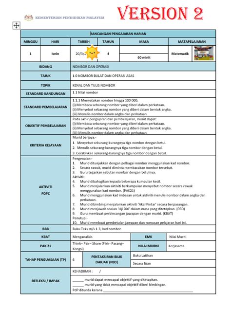 Rph Matematik Tahun 4 2026 Version 2 Pak21 Matematik Tahun 4 Rph