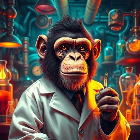 Monkey In A Lab Image Free AI Generator Makepix