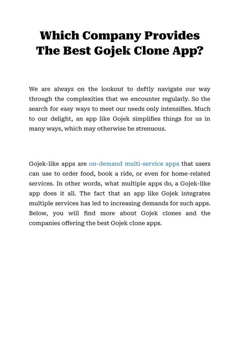 PPT Which Company Provides The Best Gojek Clone App PowerPoint Presentation ID