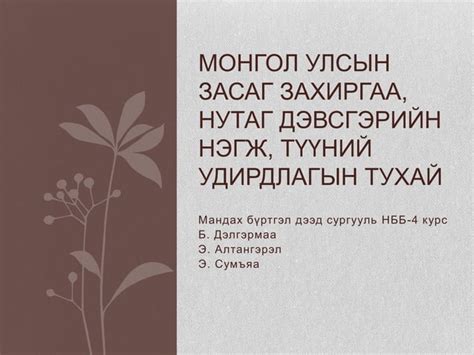 монгол улсын засаг захиргаа нутаг дэвсгэрийн нэгж Pptx