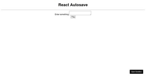 React Autosave Examples Codesandbox