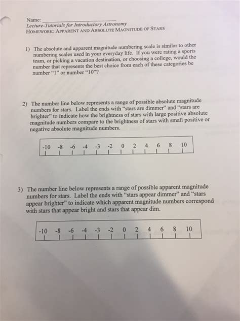 solved name lecture tutorials for introductory astronomy