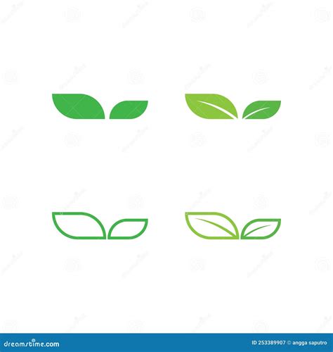 Tree Leaf Vector And Green Logo Design Friendly Concept Stock Illustration Illustration Of