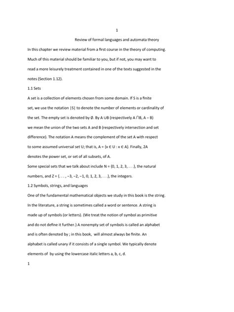 Automata And Language Theory Pdf Models Of Computation Applied Mathematics