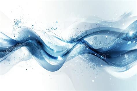 A Dynamic Abstract Design Featuring Flowing Blue Waves And Sparkling Elements Evoking A Sense Of