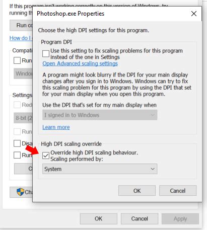 Windows Scaling Issues For High Dpi Devices Adobe Photoshop Illustrator