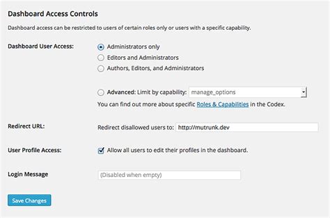 How To Limit Wordpress Dashboard Access
