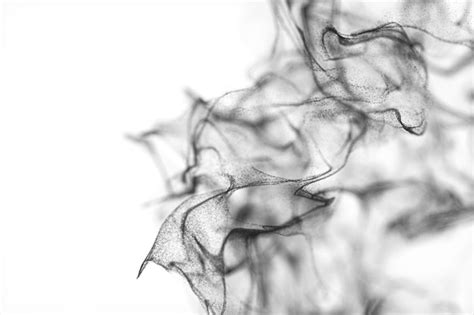 Premium Photo Particles Moving On White Background 3d Rendering