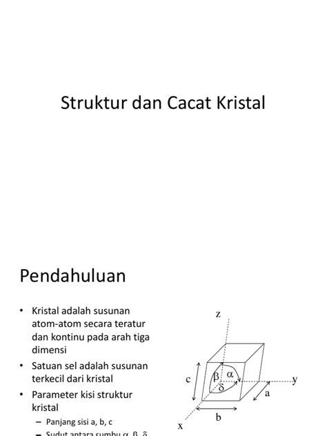 Kul Zat Padat T5 Struktur Kristal Pdf Pdf