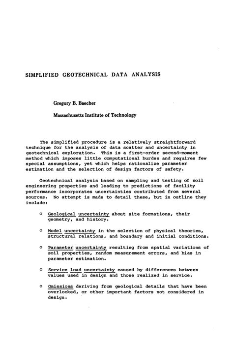 Pdf Simplified Geotechnical Data Analysis