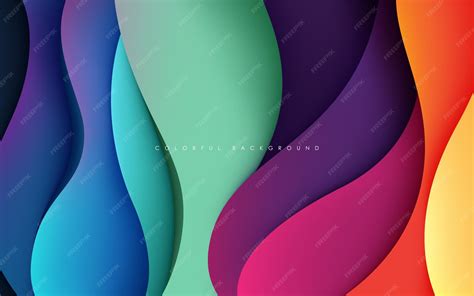 Premium Vector Abstract Colorful Wavy Dimension Layers Background