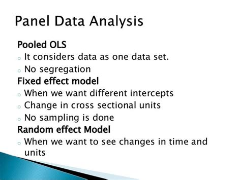 Panel Data Analysis