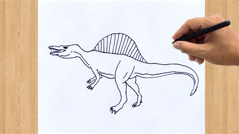 How To Draw A Spinosaurus Step By Step Easy Spinosaurus Dinosaur