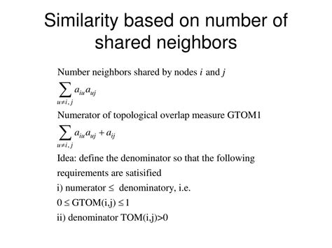 Ppt The Generalized Topological Overlap Matrix In Biological Network