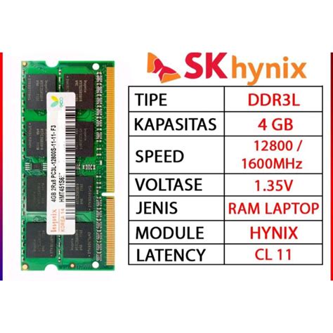 Jual RAM Laptop Skhynix DDR3L 4GB Second Shopee Indonesia