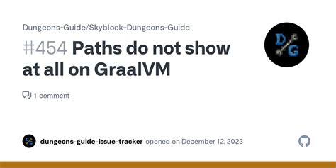 Paths Do Not Show At All On Graalvm · Issue 454 · Dungeons Guide