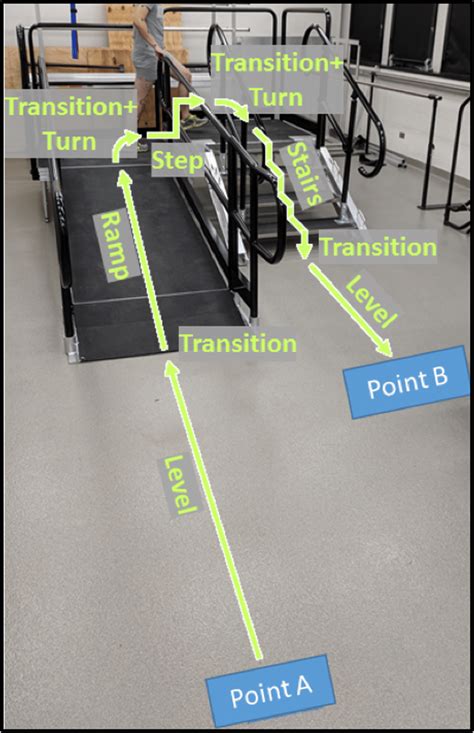 diagram illustrating the locomotion tasks performed each participant