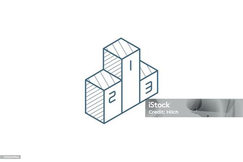빈 수상자 시상대 1위 2위 3위 시상식 등극 아이콘 3d 라인 아트 기술 드로잉 편집 가능한 스트로크 벡터 1위에 대한 스톡 벡터 아트 및 기타 이미지 Istock