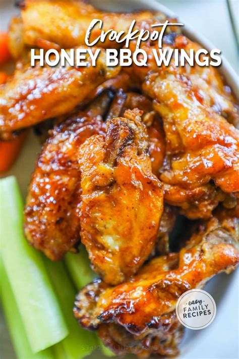 The Easiest Wings Crockpot Bbq Chicken Wings Recipe Crockpot Honey Bbq Wings Honey Bbq Wings