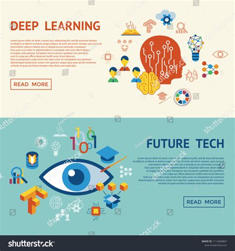 Digital Vector Deep Structured Learning Artificial Stock Vector