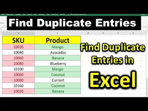 How To Find Duplicate Entries In Excel How To Find Duplicate Entries
