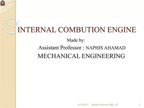 Basics Of Internal Combution Engine Pptx