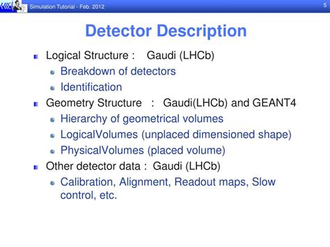 ppt detector simulation and geant4 powerpoint presentation free download id 5621976