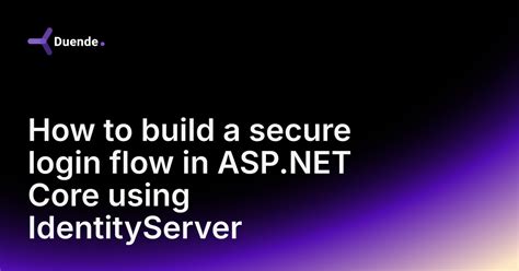 Aspnet Core Authentication With Identityserver Duende
