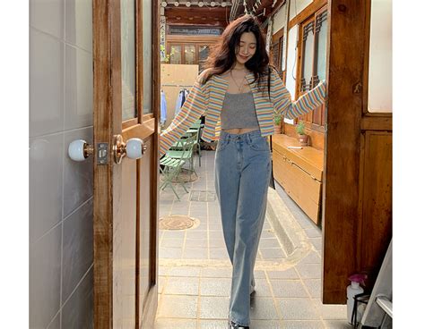 프롬비기닝 6천장돌파 하이와이드 일자데님팬츠 위시버킷