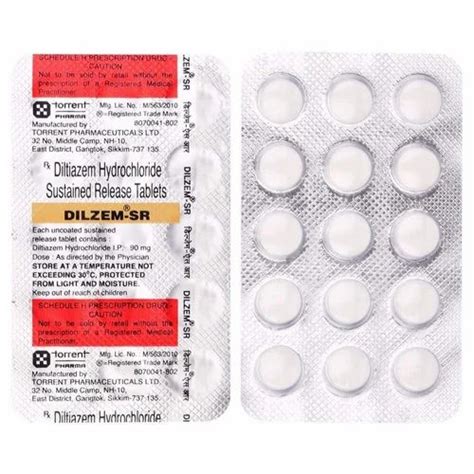 Diltiazem Hydrochloride Sustained Release Tablets 30 Mg At ₹ 114 Box In Nagpur