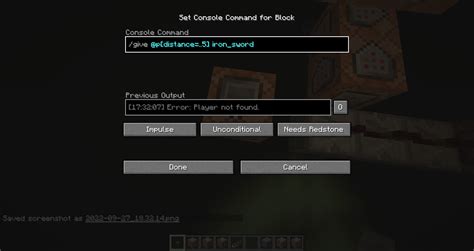 give inside a command block r minecraftcommands