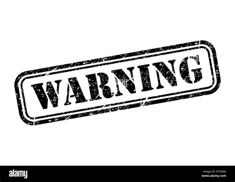 Warning Stamp Symbol Label Sticker Sign Button Text Banner Vector