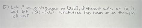 Solved Let F Be Continuous On [a B] Differentiable On