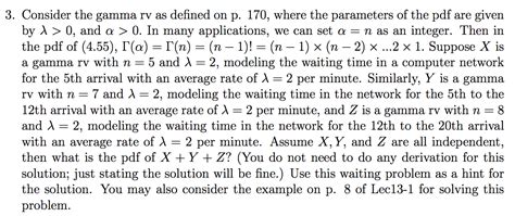 Gamma Random Variable Pdf Waiting Time Second