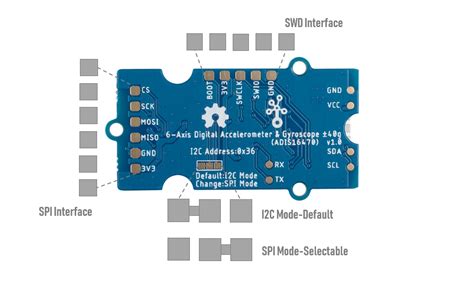 Grove 6 Axis Digital Accelerometerandgyroscope ±40g Adis16470 In India Thingbits Electronics