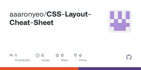 Github Aaaronyeo Css Layout Cheat Sheet