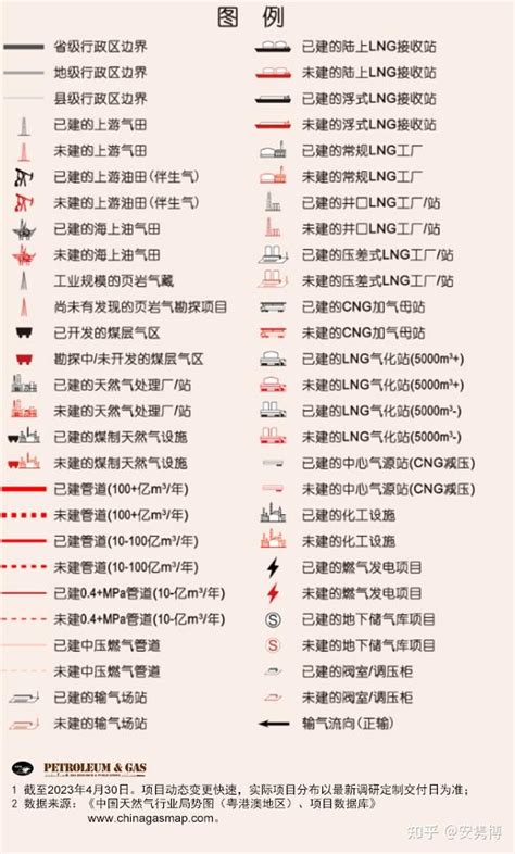 2023中国天然气管道分布图（广东省及港澳地区） 174 个管道燃气特许经营区、256 条输气管道 知乎