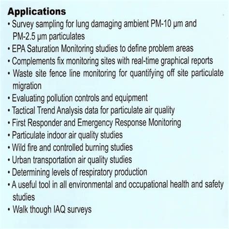 152 X 356 X 254 Cm Portable Ambient Air Particulate Monitor 5 Kg At ₹ 128000piece In Thane