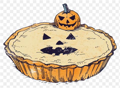 Halloween Pumpkin Pie Illustration Free Png Rawpixel
