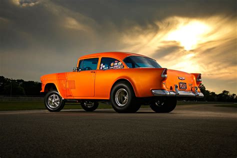 1955 Chevrolet Chevy 210 Coupe Gasser Drag Old Style Race Usa 15 Wallpapers Hd