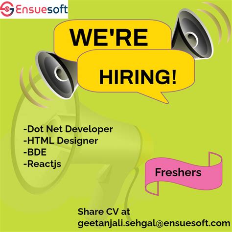 Geetanjali Sehgal On Linkedin Job Opportunity Dotnet Htmldesigner