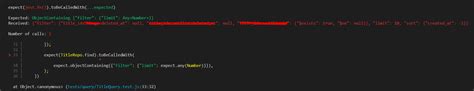 Unit Testing Jest Tobecalledwith Objectcontaining Not Matching Expect On Received Stack