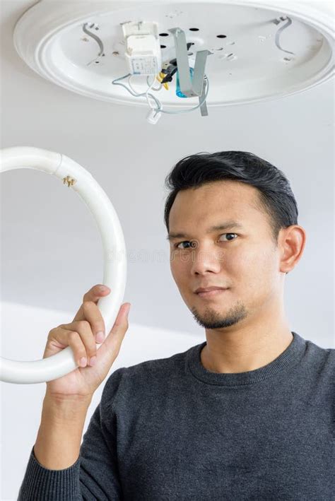 Installing Light Bulb Stock Image Image Of Home Bulb