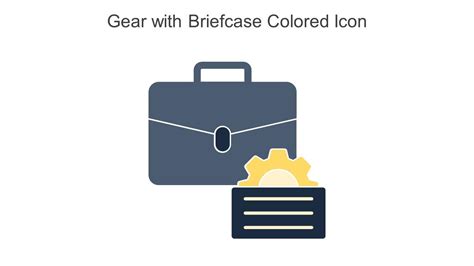 Gear With Briefcase Colored Icon In Powerpoint Pptx Png And Editable Eps Format PPT Presentation