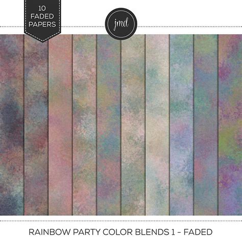 Rainbow Party Color Blends 1 Faded Digital Art