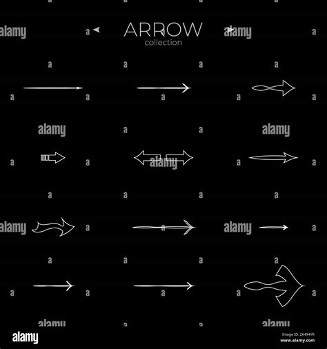 Simple Set Of Arrow Icons Line Icons Collection Arrow Basic Ui Elements To Use In Web And