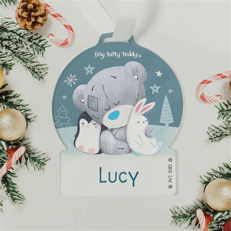 Buy Personalised Tiny Tatty Teddy Acrylic Snow Globe Decoration For Gbp 12 99 Card Factory Uk