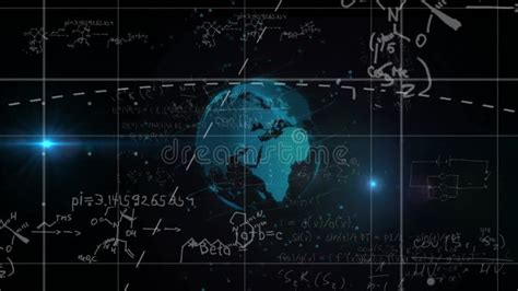 Scientific Formulas And Molecular Structure Animation Over Person In