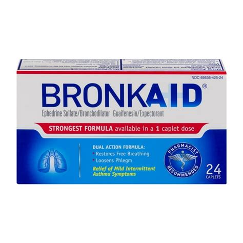 Bronkaid Dual Action Asthma Caplets 24 Count