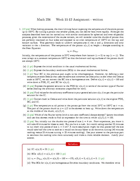 Week 12 Written Soln Assignment 12 Solution Math 256 Week 11 12 Assignment Written 17 Pts